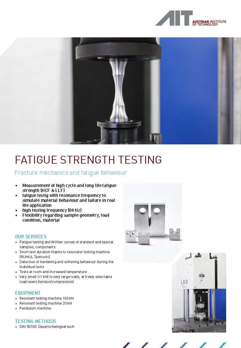 Fatigue Strength Testing - AIT Austrian Institute Of Technology